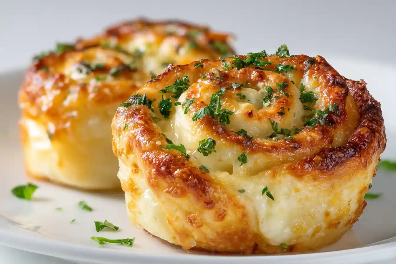 Cheesy Garlic Swirl Rolls